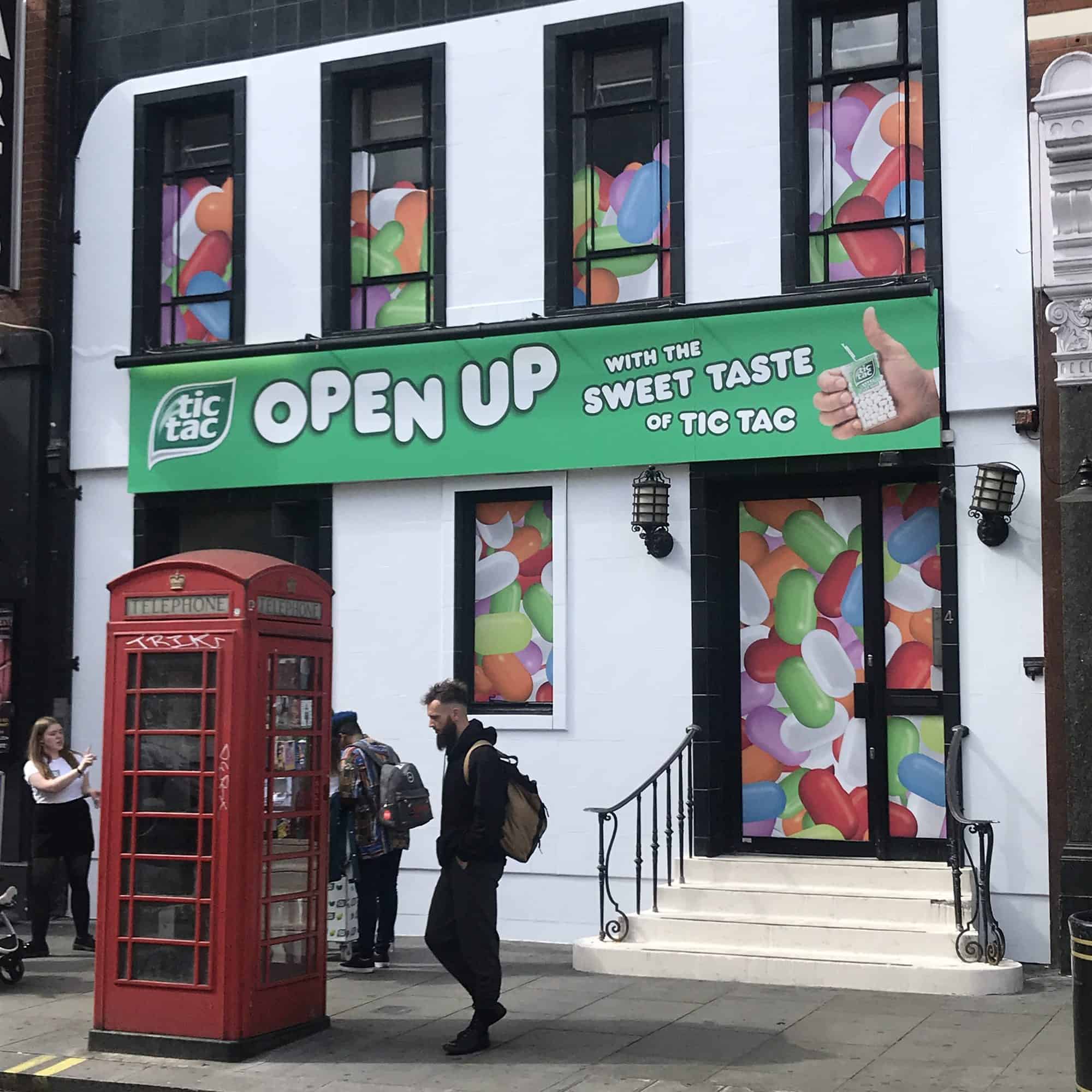 Tic Tac Open Up House created by Sketch Events in Covent Garden